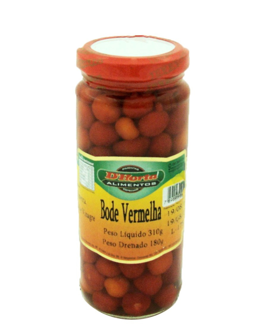 Pimenta Bode Vermelha Conserva D'horta Alimentos 180g