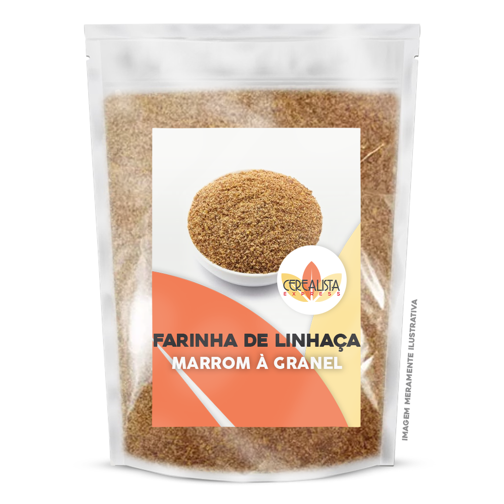 Farinha de Linhaça Marrom Crua Rico em Fibras e Ômega 3